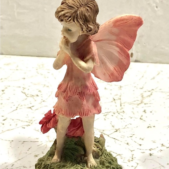Accents | 3336 Vtg Resin Fairy Figurine Pink Thoughtful Appearance Very ...